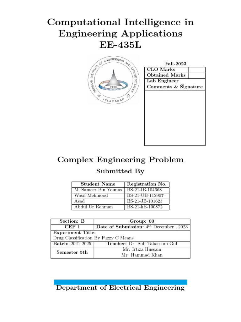 Complex Engineering Problem Drug Classification Using Fuzzy C Means | PDF | Cluster Analysis ...