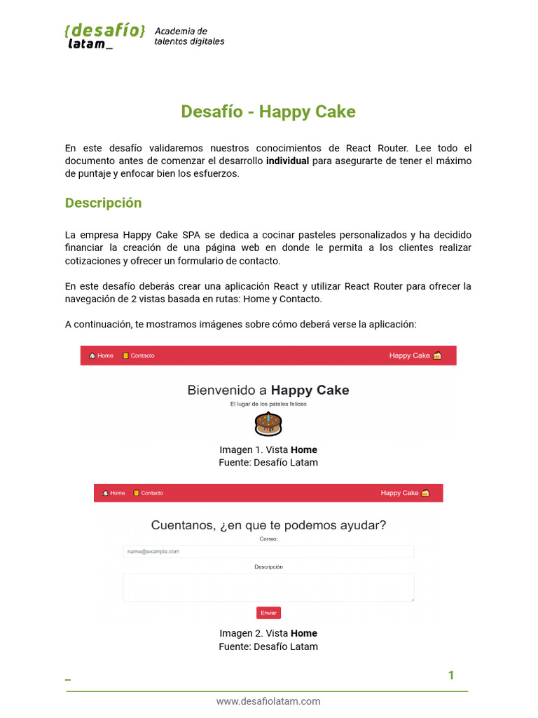 Desafío - Happy Cake | PDF