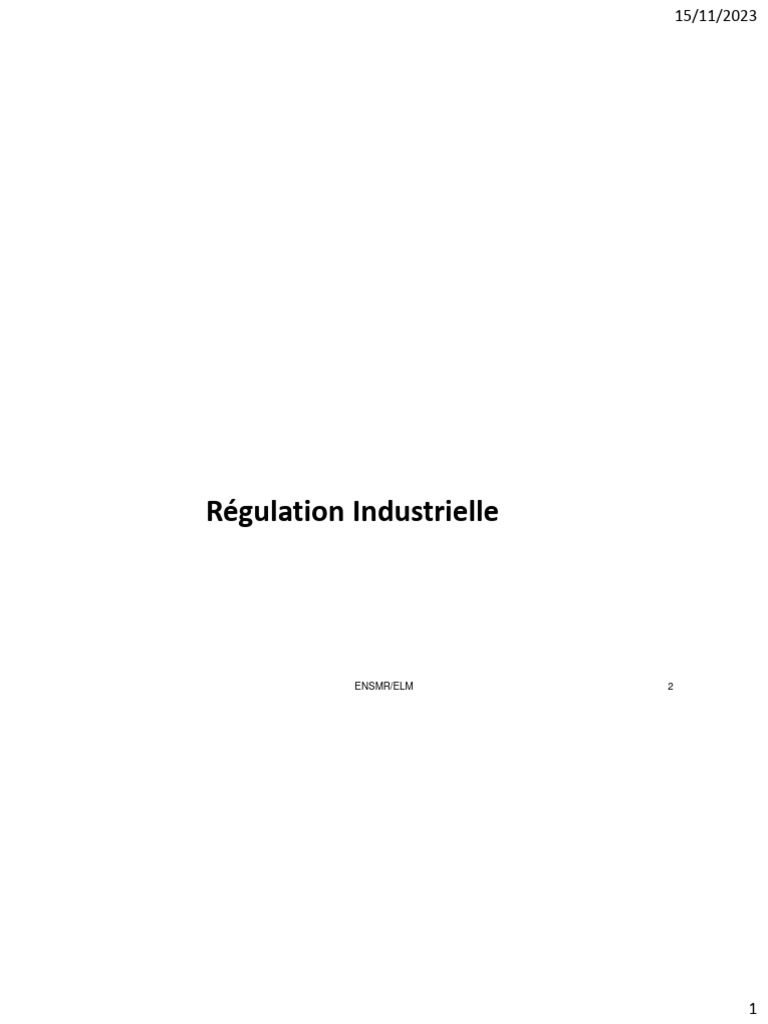 Regulation Industriel 2023 | PDF