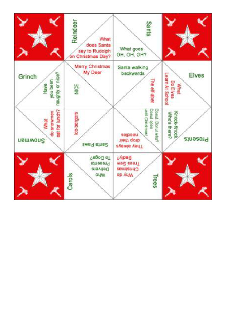 Cootie Catcher - Christmas | PDF