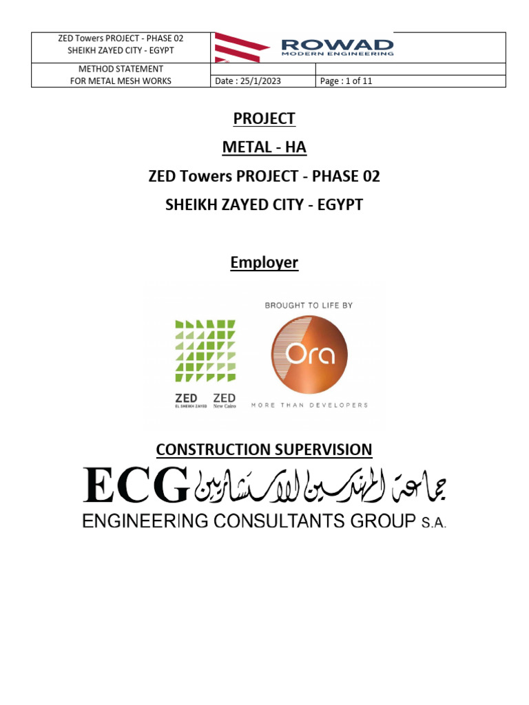 Method Statement | PDF