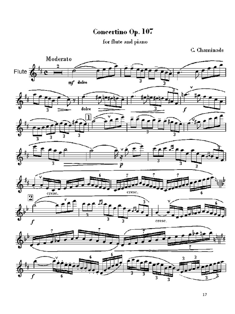 Chaminade C. Flute Concertino Op.107 | PDF