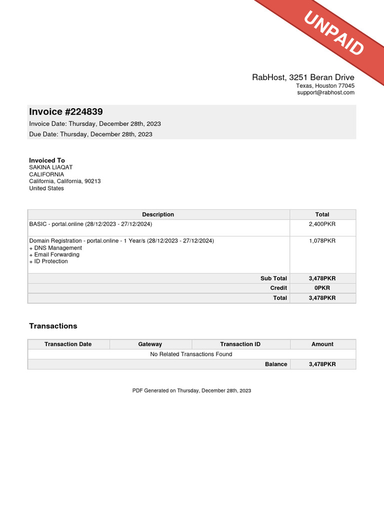 Invoice 224839 | PDF | Application Layer Protocols | Directories