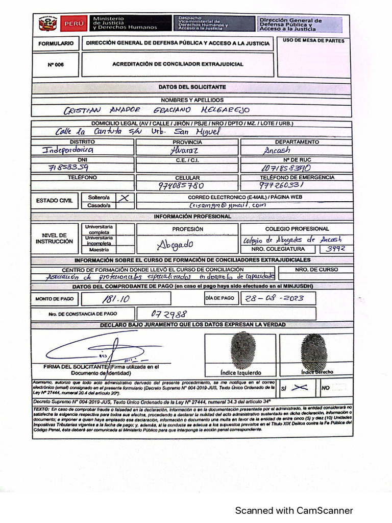 Formulario #06 | PDF