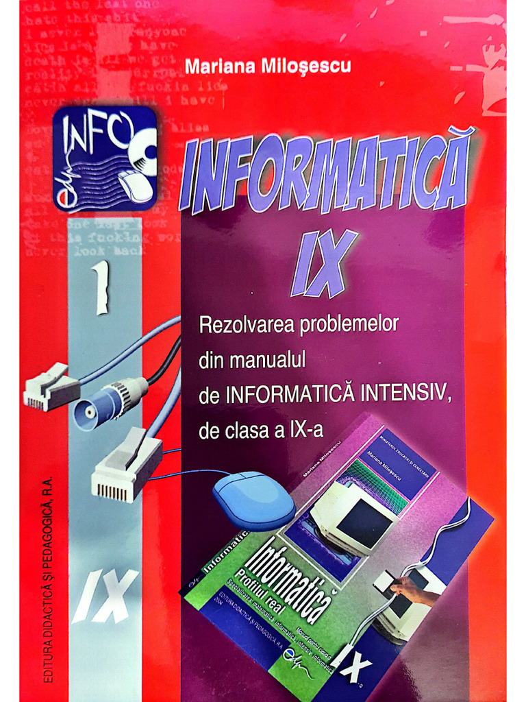 Mariana Milosescu - Rezolvarea Problemelor Manual Informatica ...