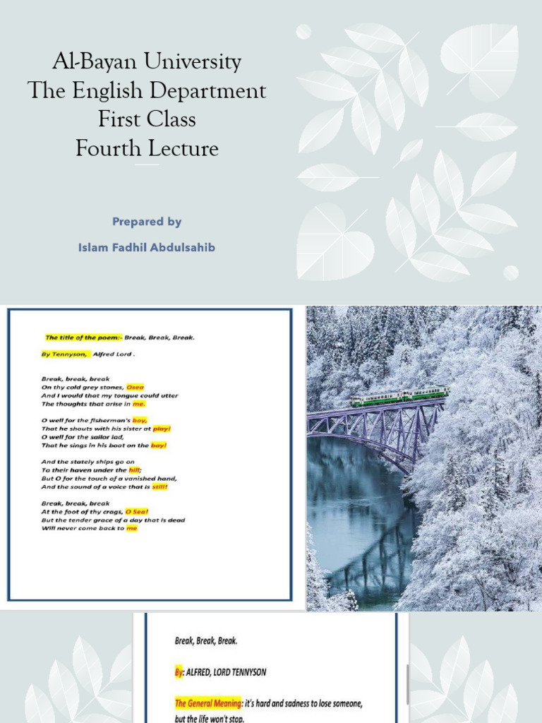 English Poetry Analysis Lecture | PDF | Poetry