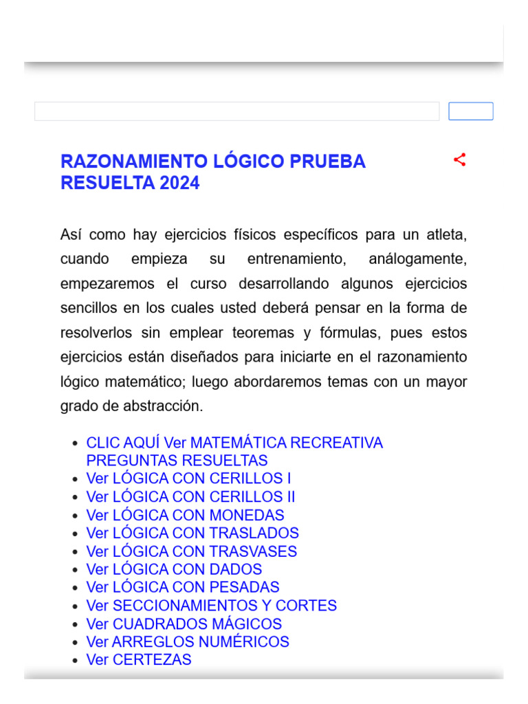Razonamiento Lógico Prueba Resuelta 2024 | PDF | Lógica | Color
