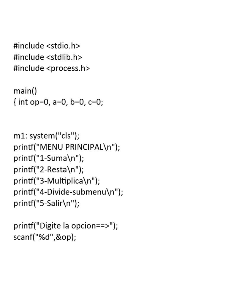 Codigo Menu CPP | PDF