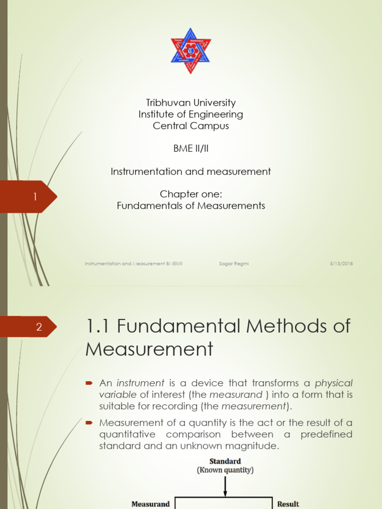 1-Fundamentals of Measurement | PDF | Measurement | Observational Error
