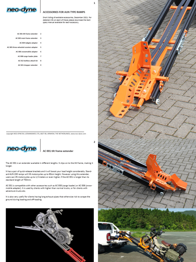 NeoDyne Accessory Catalog | PDF | Motorcycle | Land Vehicles