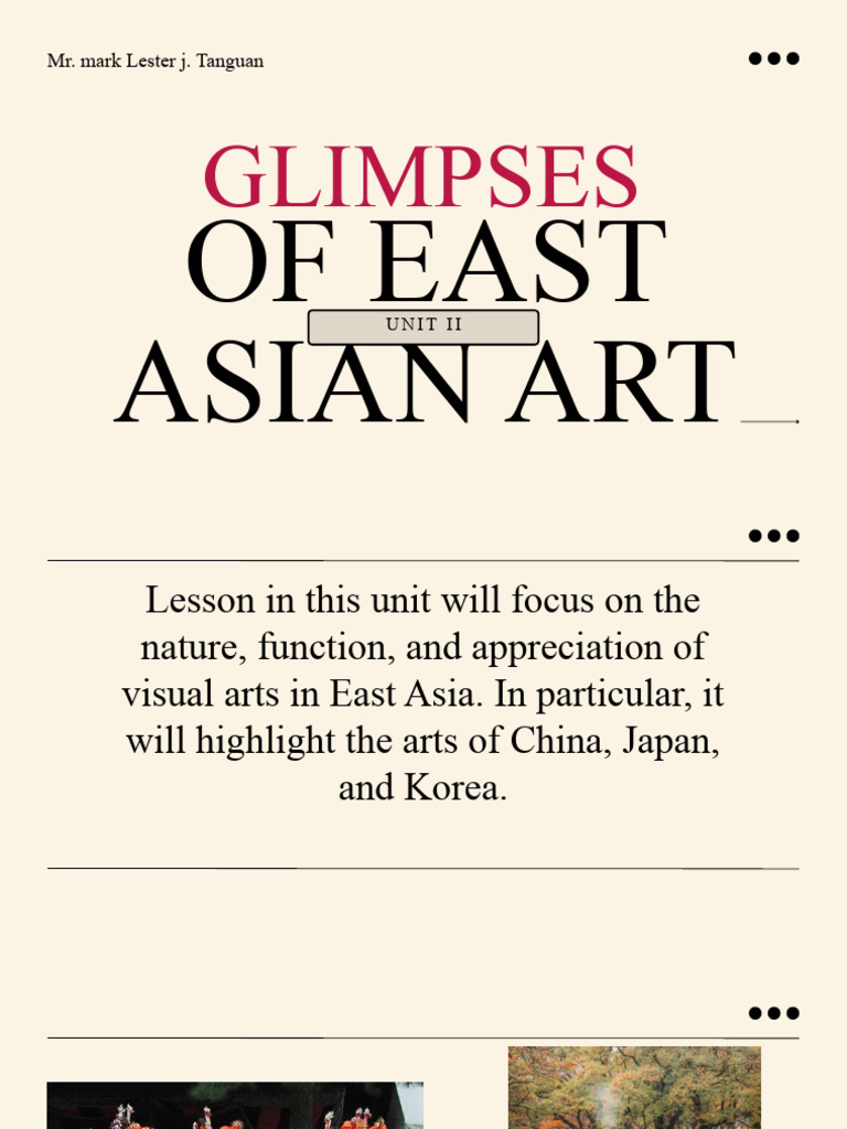 Unit II Glimpse of East Asian Art | PDF