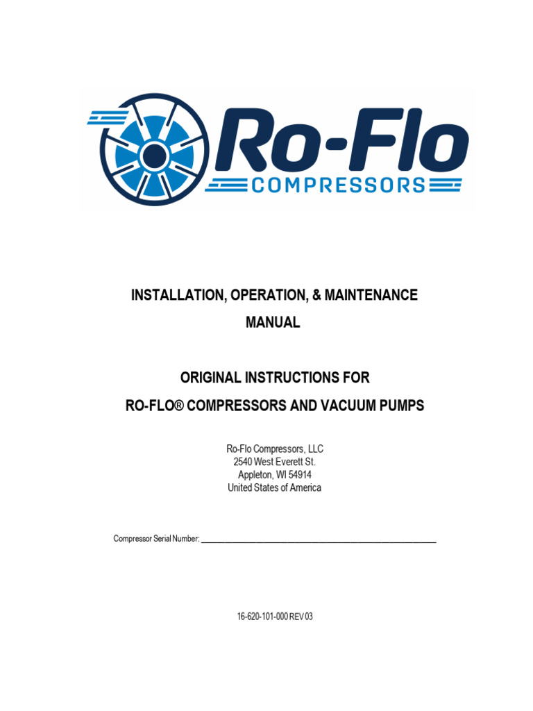 Ro-Flo Iom Manual Eng | PDF