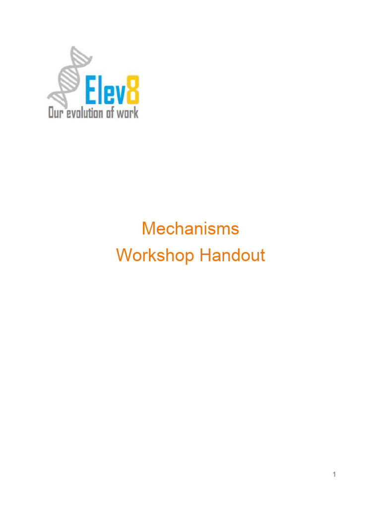 Workshop Materials - Elev8 Mechanisms - Participant Workbook | PDF ...
