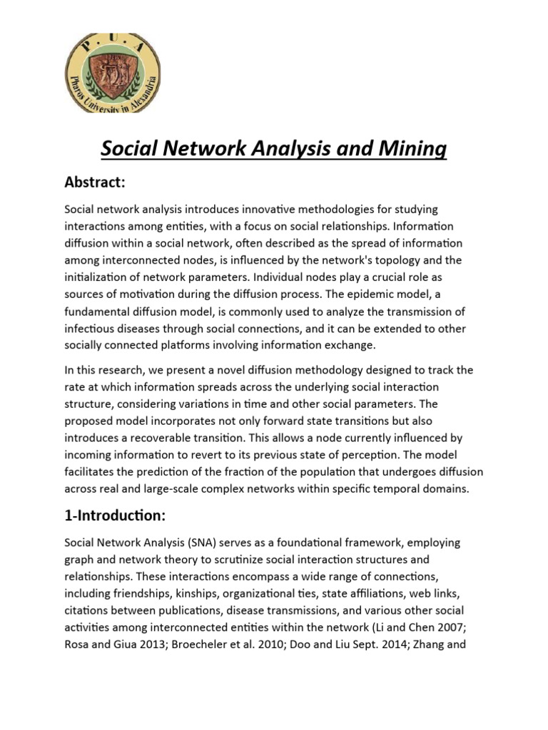 Social Network Analysis and Mining | PDF | Social Network | Information
