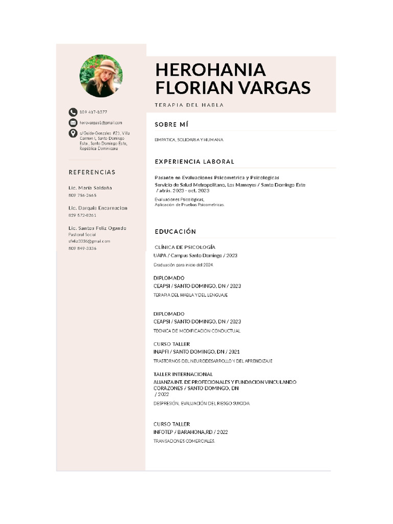 Curriculum Herohania Vargas Florian D | PDF