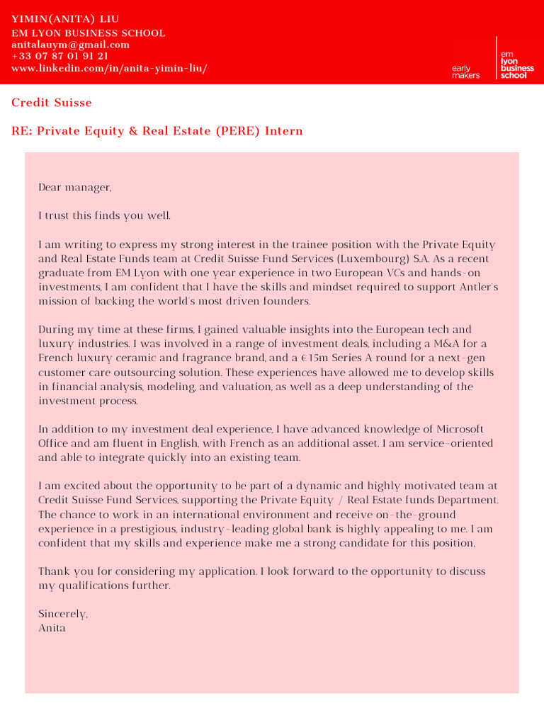 Credit Suisse - Anita Yimin LIU | PDF