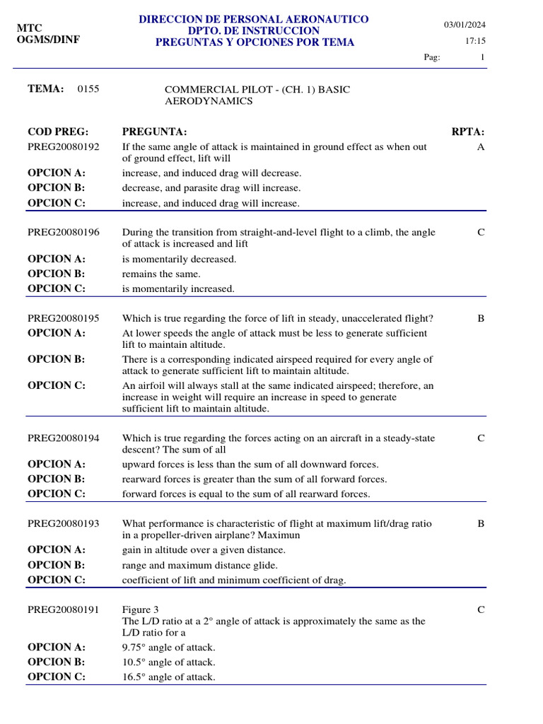 Commercial Pilot - (Ch. 1) Basic Aerodynamics | PDF | Lift (Force) | Drag (Physics)