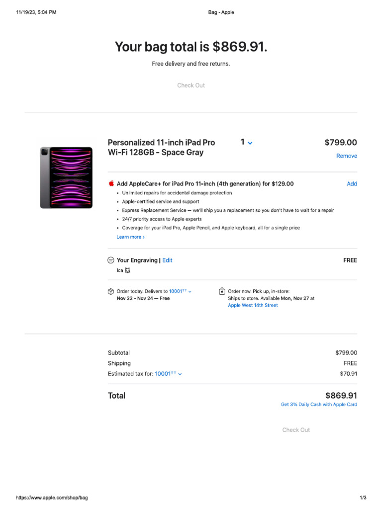 Ipad Order | PDF