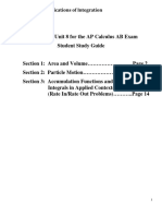 Unit 8 AP Calculus AB Review Solutions | PDF | Integral | Acceleration