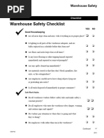 Daily 5S Warehouse Audit Checklist | PDF | Warehouse