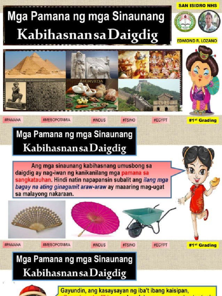 Mga Pamana NG Sinaunang Kabihasnan | PDF
