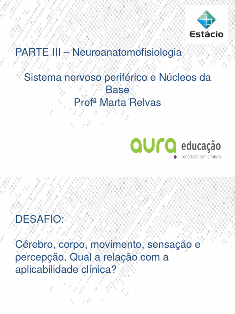 Parte Iii - Sistema Nervovo Perif Rico e N Cleos Da Base-2 | PDF ...