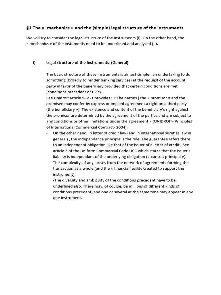 2-the legal structure of the instruments (§1) | PDF