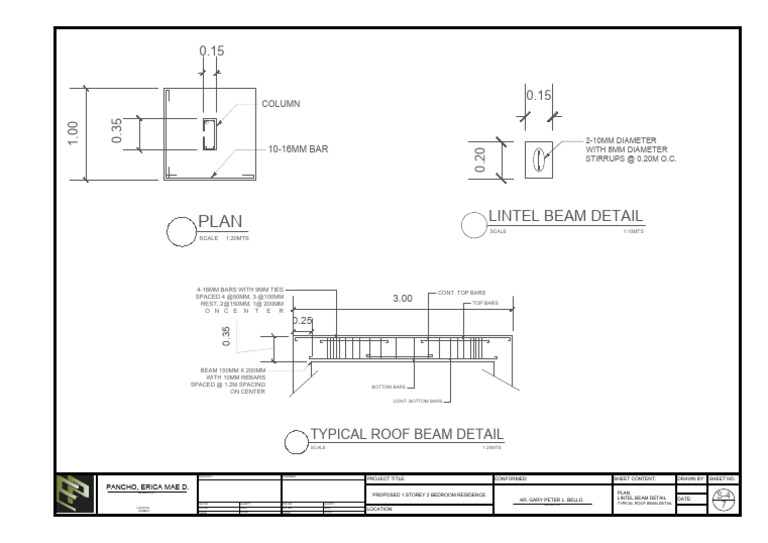 7 Beam Detail | PDF | Structural Engineering | Building Engineering