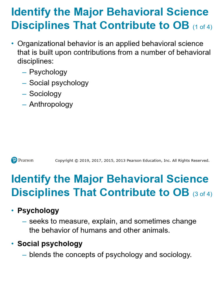 Robbinsjudge Ob18 Inppt 01 | PDF | Behavioural Sciences | Psychology