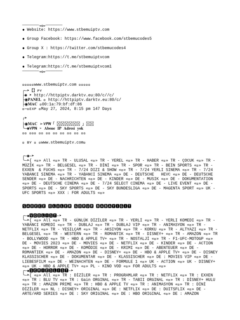 Stbemu Mac And Portal Codes Unlimited 2024 02 01 2024 Pdf