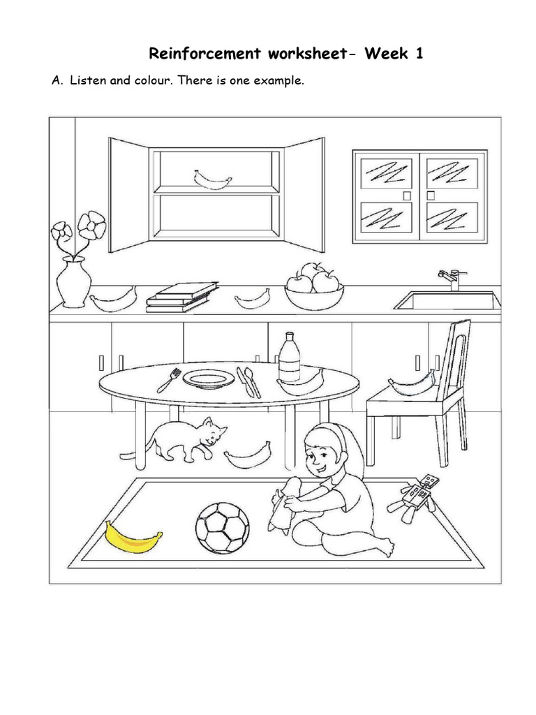 Reinforcement Worksheet - K3 - Week 1 | PDF