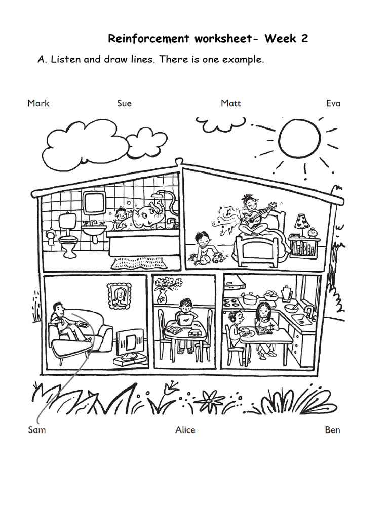 Reinforcement Worksheet - K3 - Week 2 | PDF