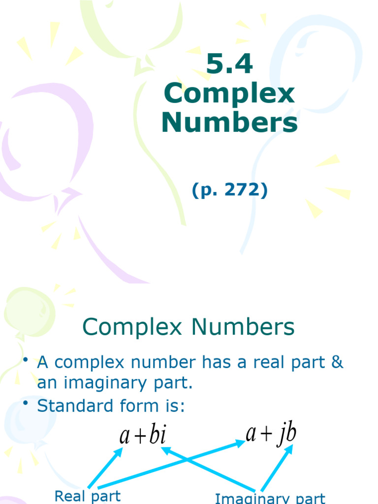 2 - 5.4 Complex Numbers | PDF