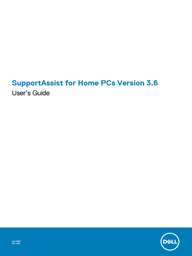 Dell Supportassist Pcs Tablets - Users Guide2 - en Us | PDF | Computers