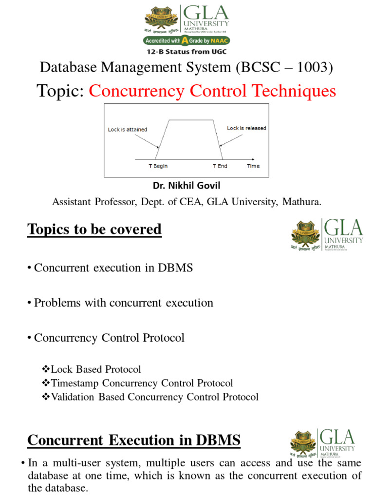 Concurrency Control Techniques Download Free Pdf Database Transaction Concurrency