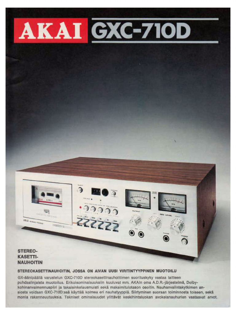 Akai GXC 710 D Brochure | PDF