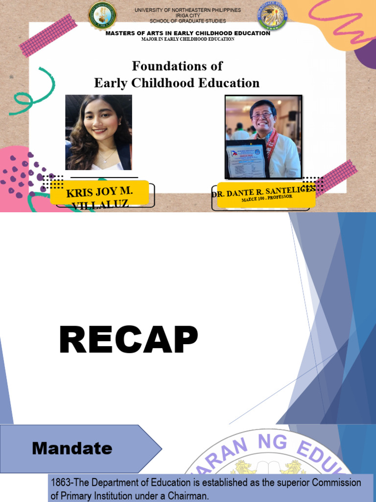 Recap - Kris Joy M. Villaluz Deped, Eccd Council & K To 12 Education ...