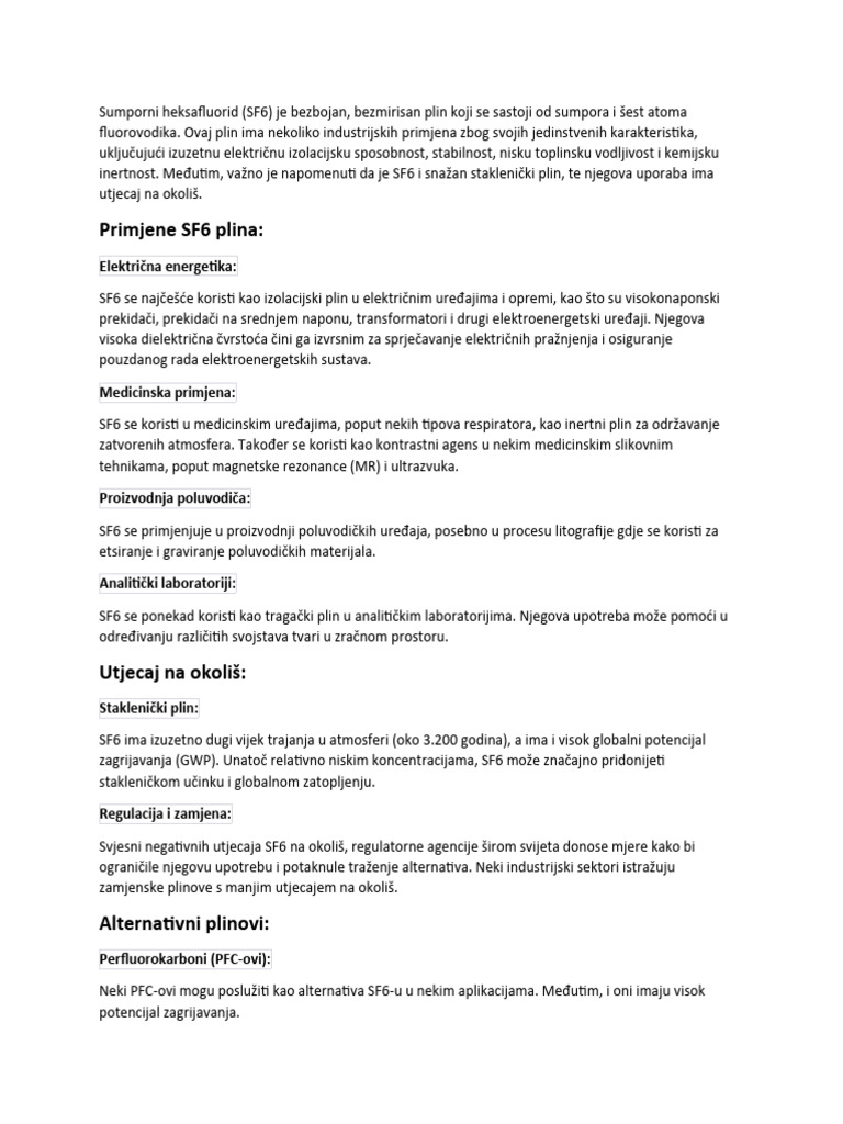 SF6 Gas | PDF