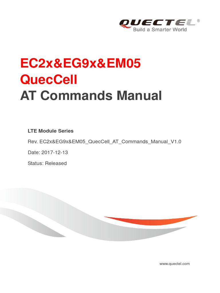 Quectel EC2xEG9xEM05 QuecCell AT Commands Manual V1.0 | Download Free PDF | Cellular Network | 4 G