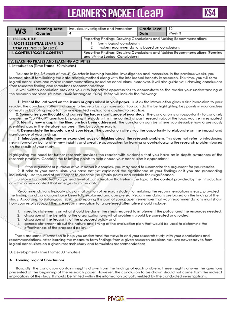 Q4 - Inquiries Investigation and Immersion - 12 - WK3 1 | PDF