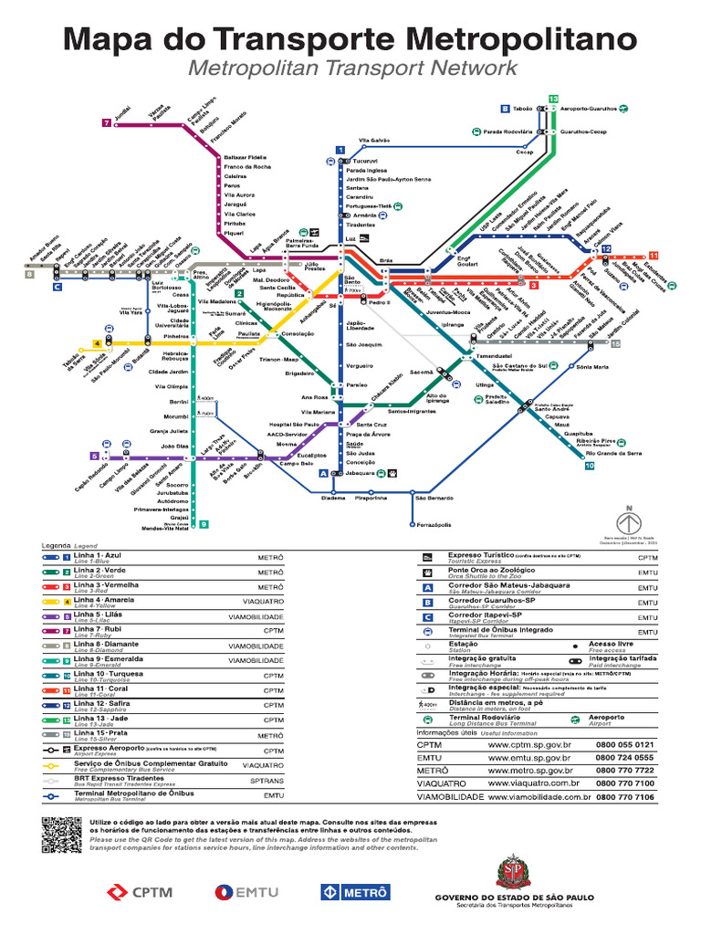 Mapa Do Metrô e CPTM | PDF