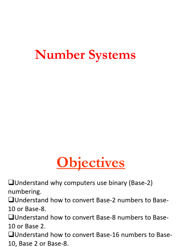 1 Number Systems | PDF