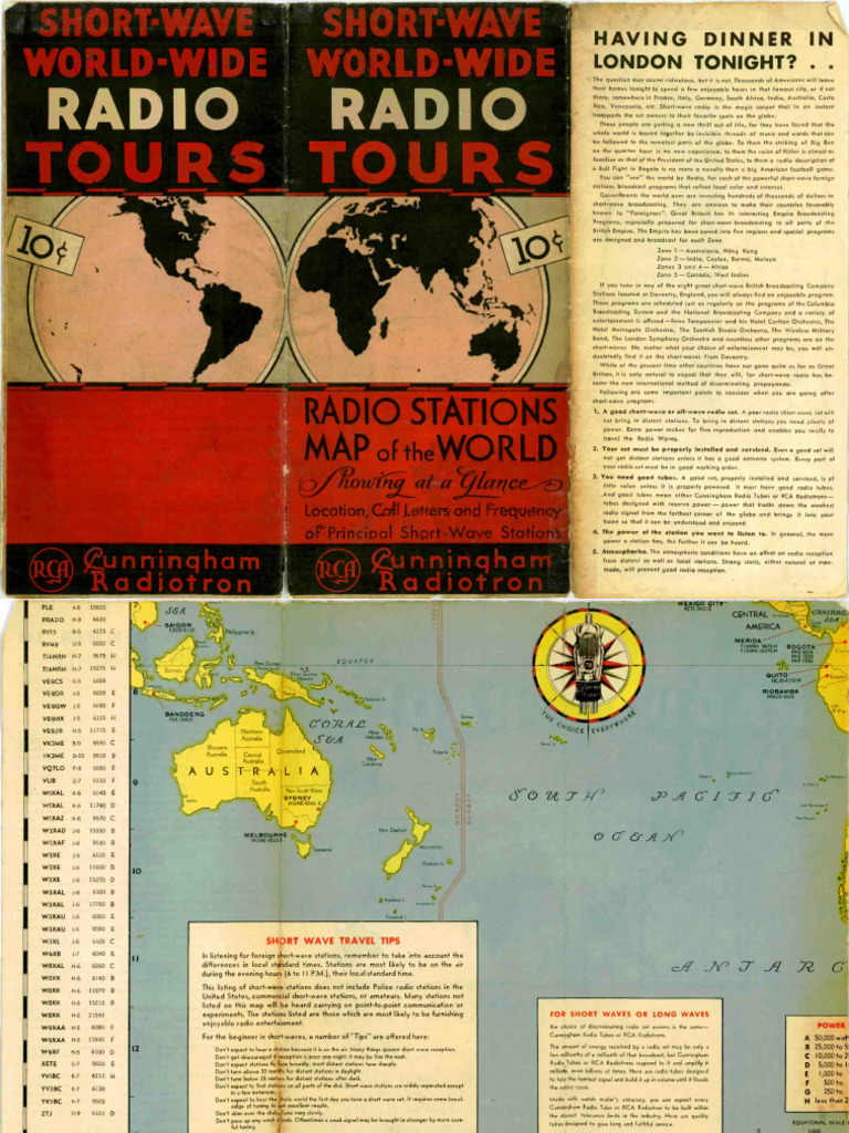 RCA Radio Station Map of The World 1933 | PDF