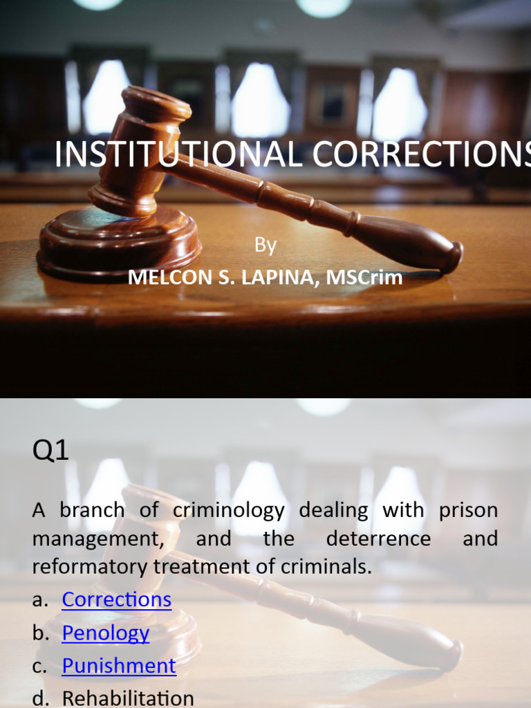 233 Institutional Corrections Reviewer Scribd | PDF | Prison | Probation