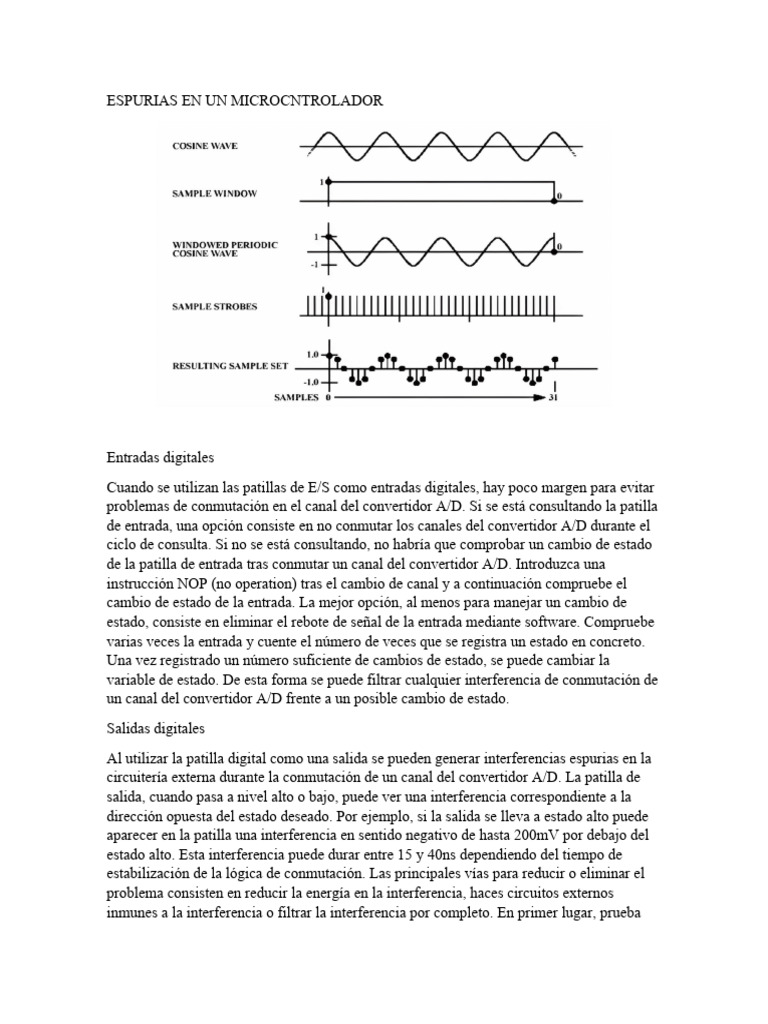 Espurias en Un Microcntrolador | PDF | Filtro electronico | Frecuencia