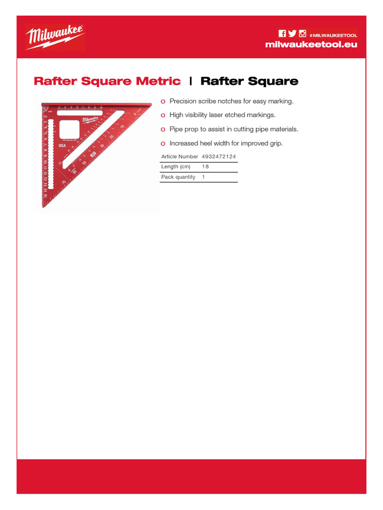 Precision Rafter Square Tool | PDF | Home & Garden | Computers