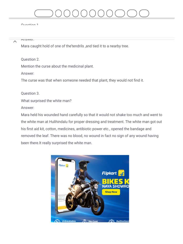 1st PUC English Textbook Answers Reflections Chapter 3 Around A Medicinal Creeper - KSEEB ...