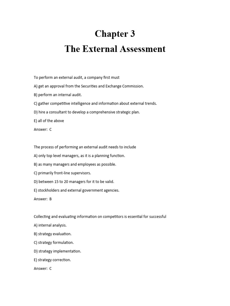 SM Chapter 3 | PDF | Strategic Management | Weighted Arithmetic Mean
