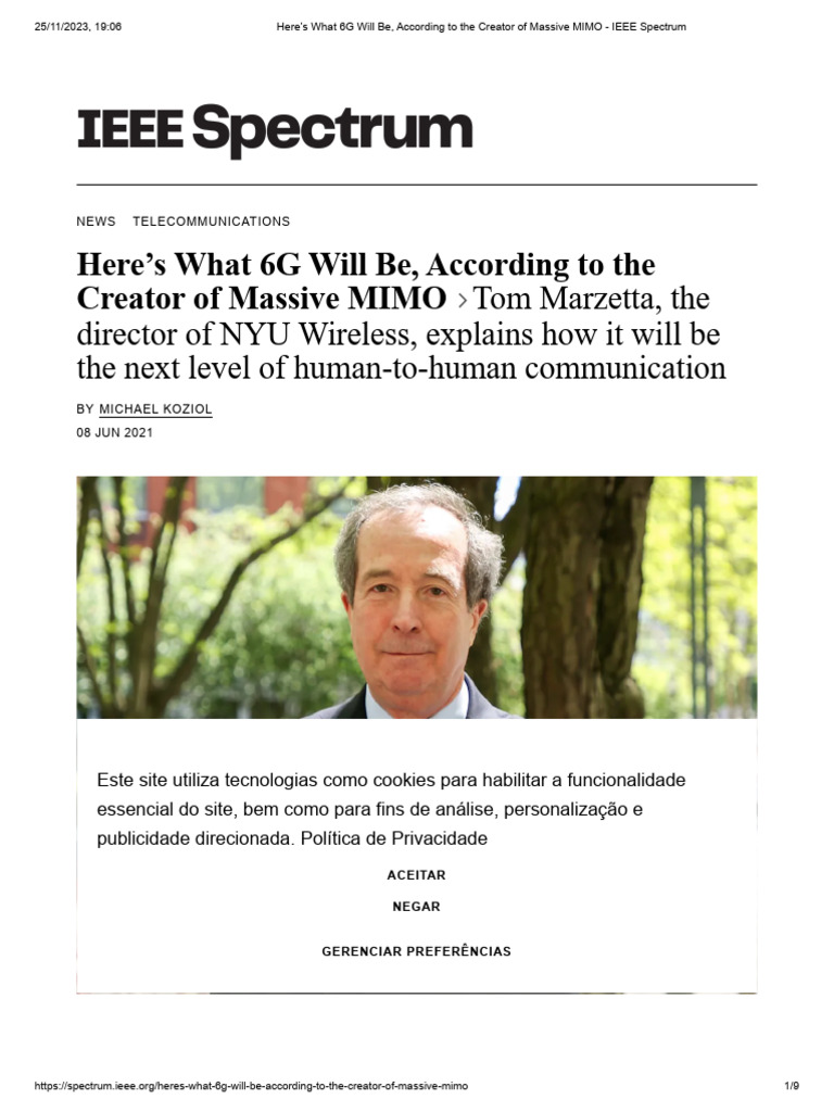 Here's What 6G Will Be, According To The Creator of Massive MIMO - IEEE Spectrum | PDF | Hertz ...