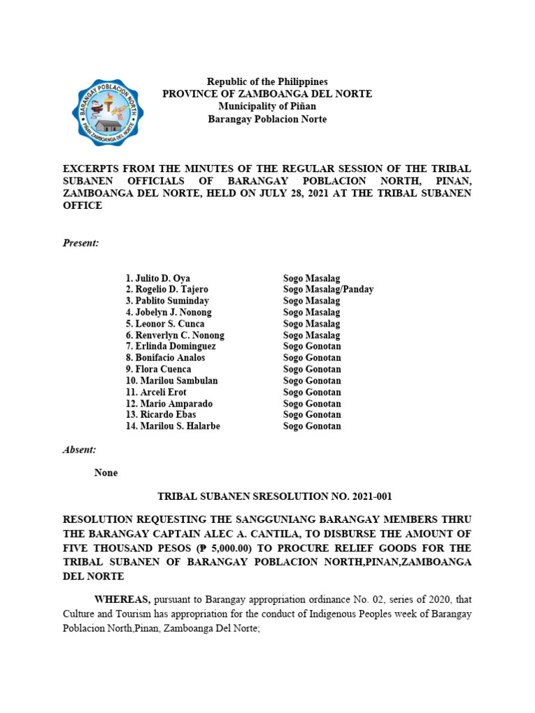 Ipmr Resolution No.001-2021 | PDF